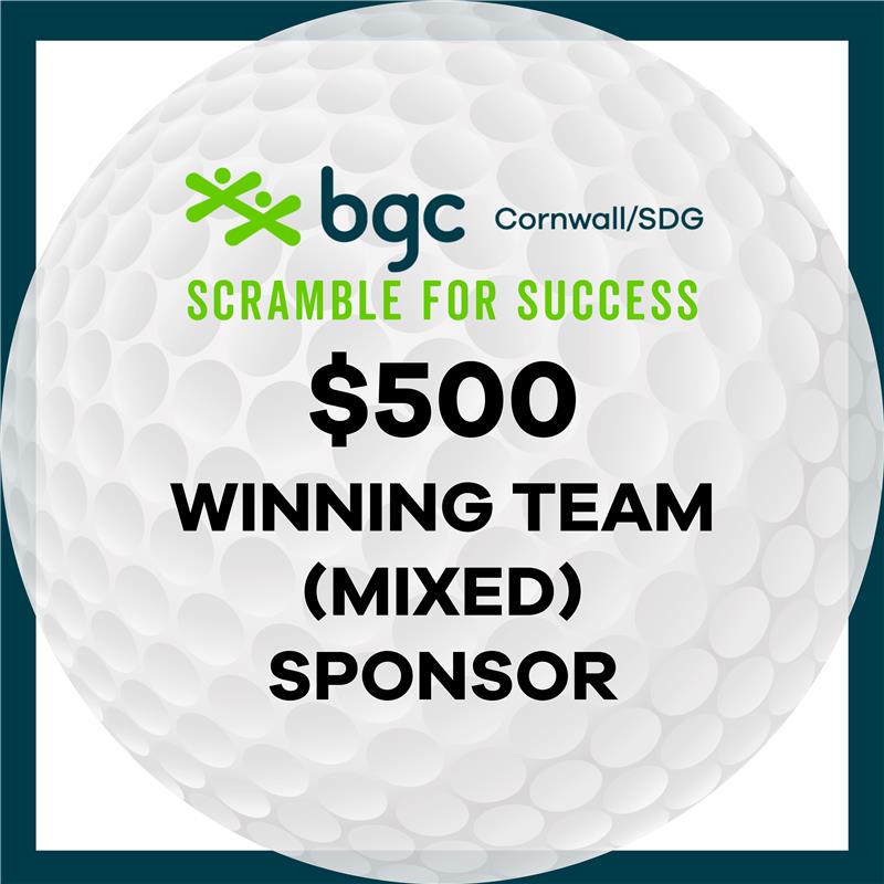 Winning Team (Mixed) Sponsor – BGC Cornwall/SDG